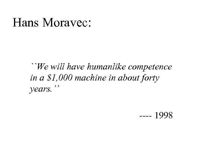 Artificial Intelligence and Computing Science October 19 2012