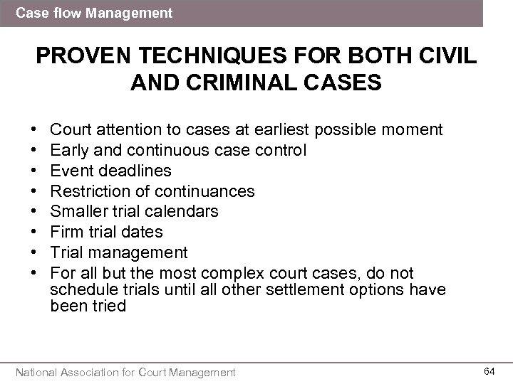 Case flow Management CASEFLOW MANAGEMENT Date s Educational Program