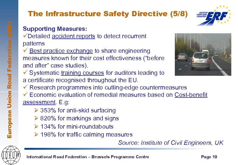 European Union Road Federation ERF Infrastructure safety needs