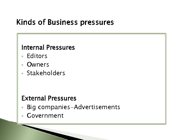 Business Pressures In News Media By Jayanti KC
