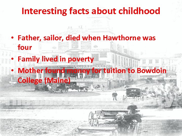 Nathaniel Hawthorne Biography Photo of Old State House