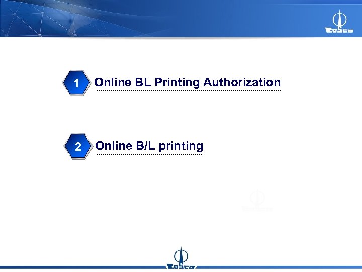 Online Bill of Lading Printing User Guide COSCON