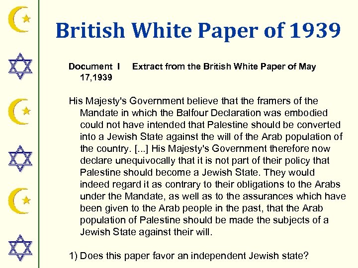 Judaism The Roots of the Arab Israeli