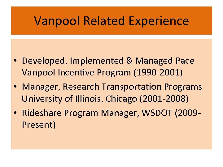 CTAA Vanpool Webinar March 23 2010 Shamus Misek