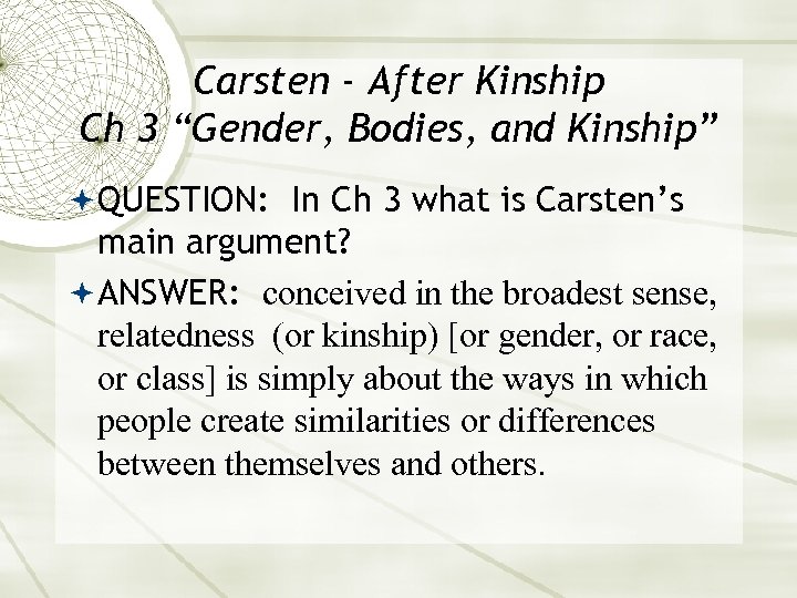 Janet Carsten After Kinship Ch 3 Gender Bodies