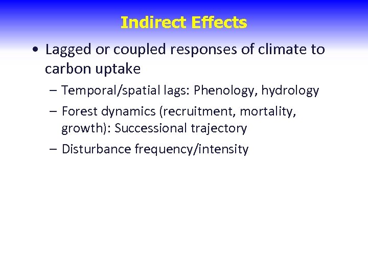 Indirect and Direct Effects of Climate Change on