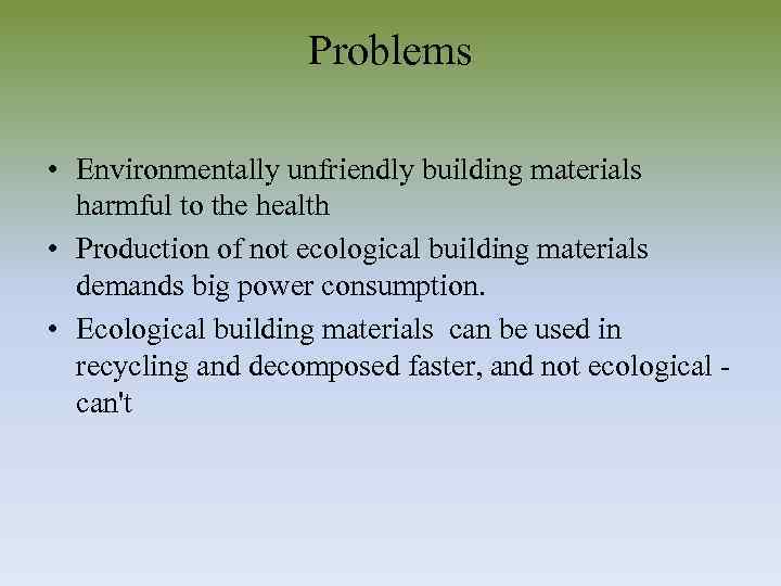 Ecological building materials PR-project Grinevich Ekaterina SO-401
