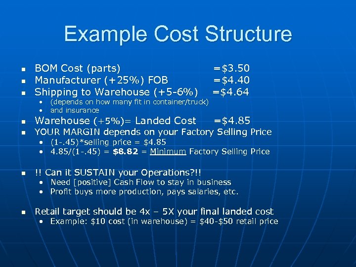 Bringing Product to Market The Real World Realistic