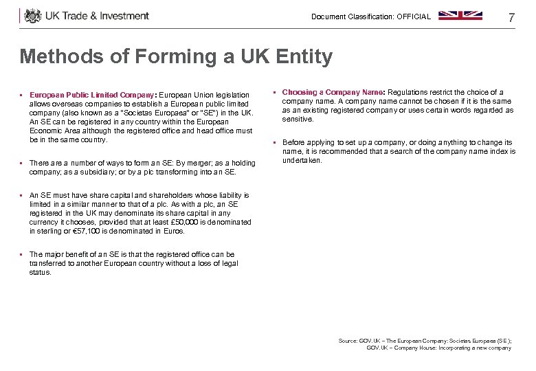 Document Classification OFFICIAL February 2016 Establishing a UK