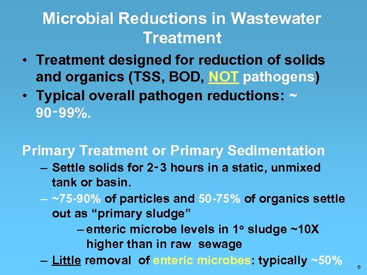 ENVR 430 -1 Microbial Control Measures by Wastewater