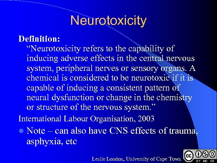 Neurotoxicity in Occupational Health l Diploma in Occupational