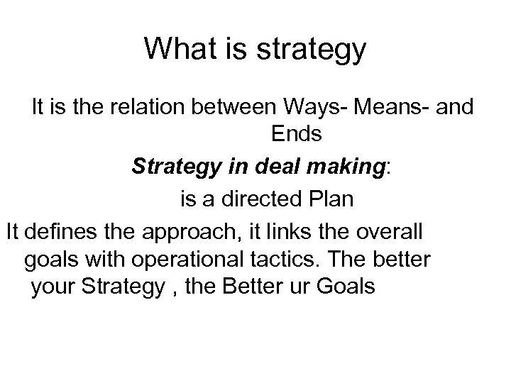 Strategy and Tactics How to Plan Strategies
