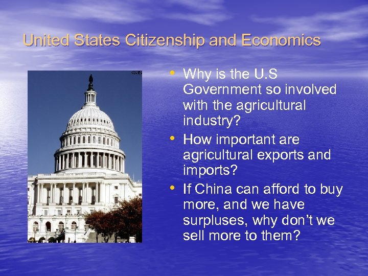United States Citizenship and Economics Debra Spielmaker Utah
