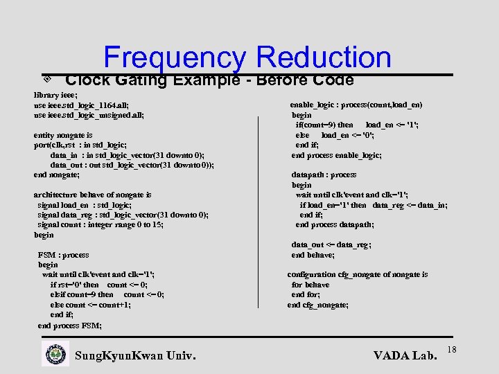Lower Power Logic Circuit Layout Design 1998 6 7 성균관대학교