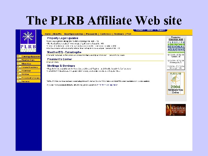 PLRB Web Services For PLRB Affiliate Members Maximize