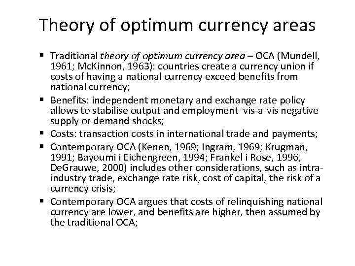 Economics of Integration Lecture 9 Economic and Monetary