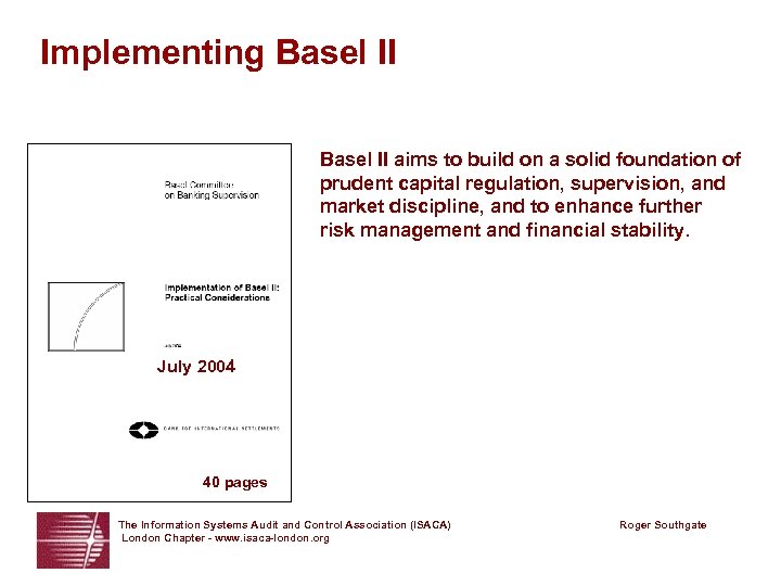Basel II Operational Risk An Overview of where