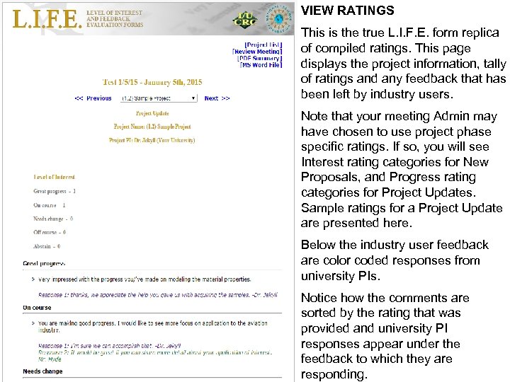 GETTING STARTED Welcome to L I F E