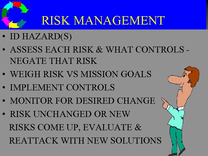 RISK MANAGEMENT ID HAZARD S ASSESS EACH