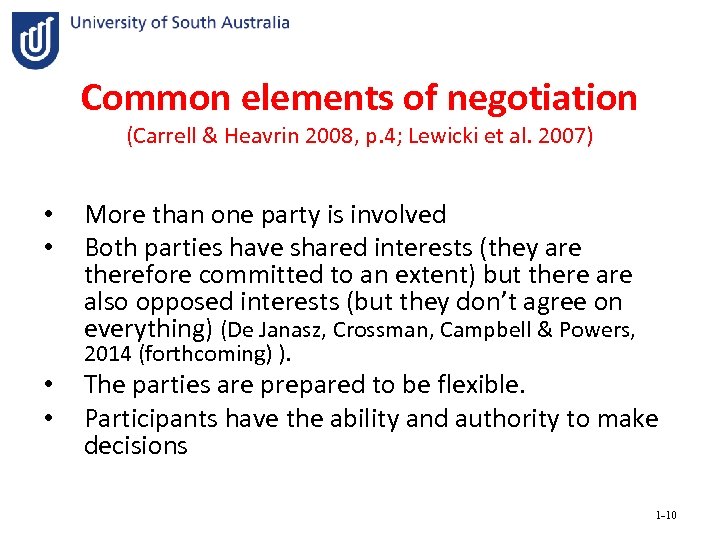 Introduction to Negotiation Concepts BUSS 5355 Dr Joanna