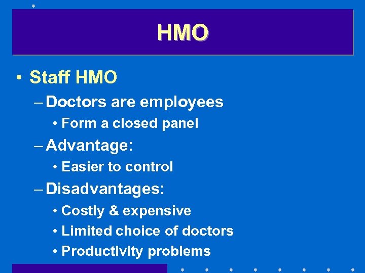 Managed Care Aaron Liberman Ph D Overview