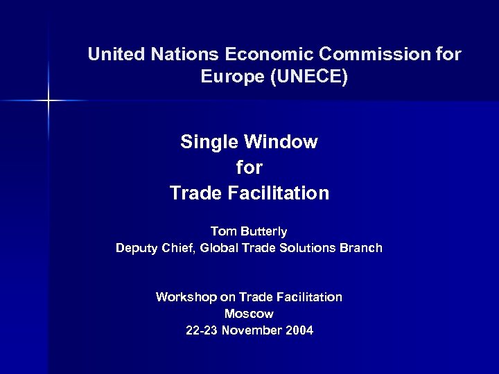 United Nations Economic Commission for Europe UNECE Single