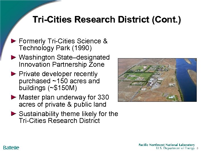 Partnerships to Reinvent the Tri Cities Research District
