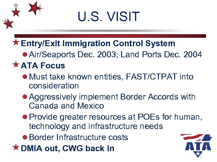 Transportation Border Working Group Towards a More