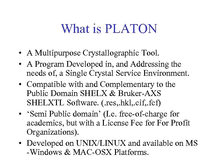 PLATON A Multipurpose Crystallographic Tool Ton Spek National