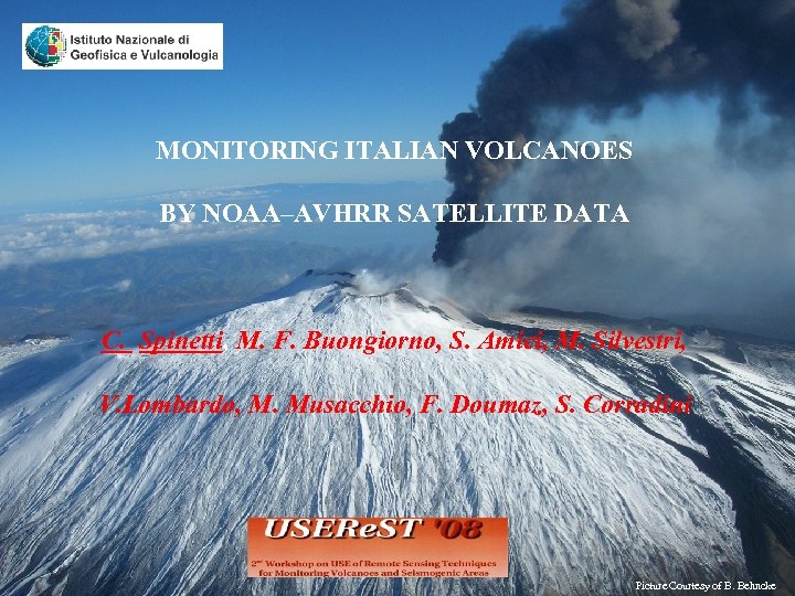 ISTITUTO NAZIONALE DI GEOFISICA E VULCANOLOGIA MONITORING ITALIAN