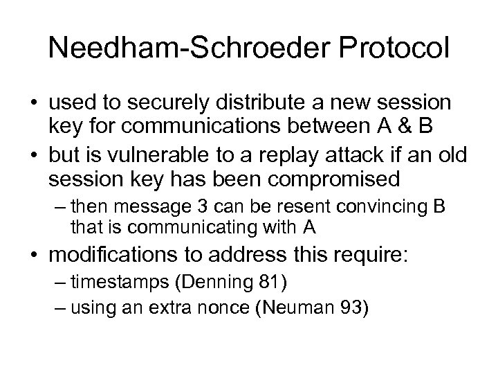 Authentication Protocols used to convince parties of