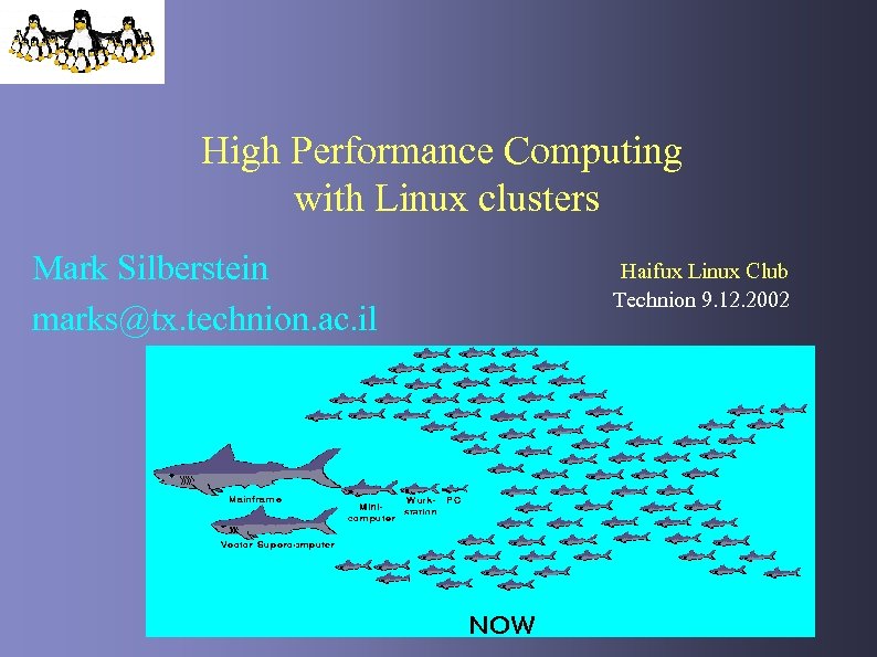 High Performance Computing with Linux clusters Mark Silberstein