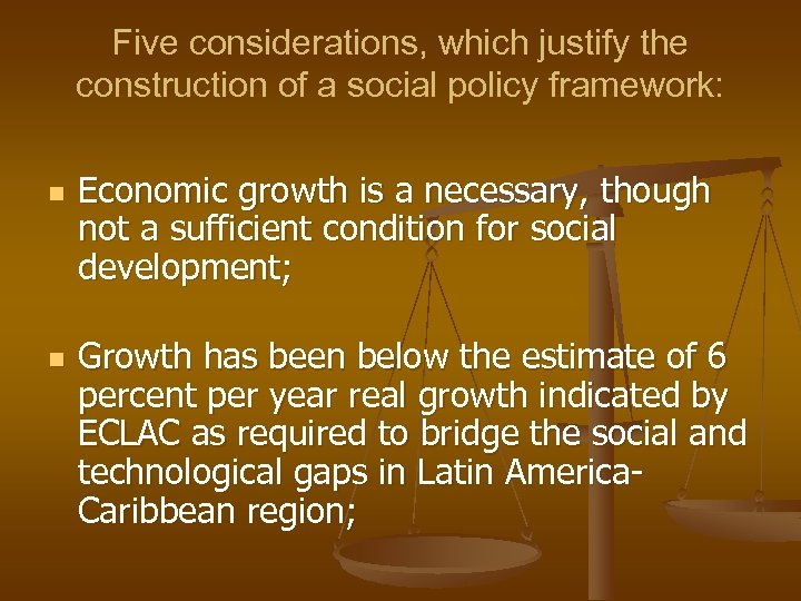 SOCIAL POLICY FRAMEWORK A NEW VISION FOR SOCIAL