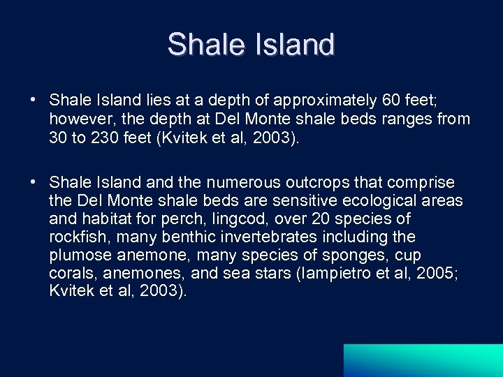 Shale Island Exploration of Shale Island Shale