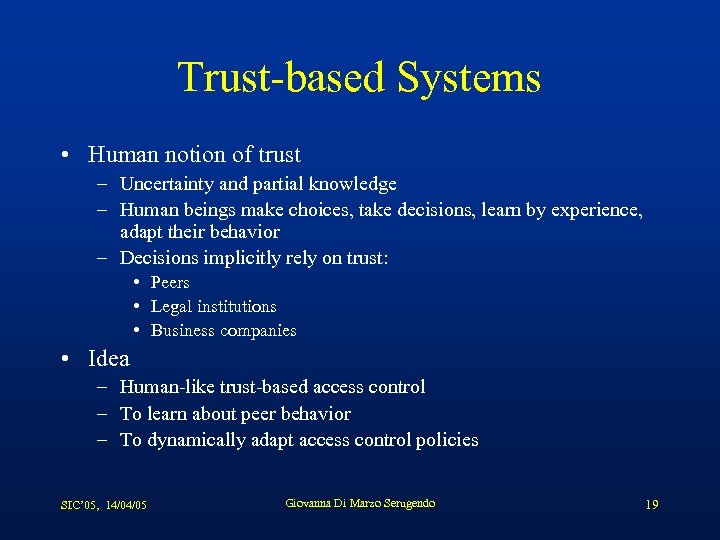 A Social Semantic Infrastructure for Decentralised Systems Based
