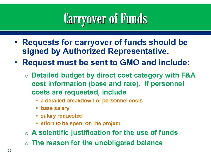 All About Costs A Post-Award Primer Division of