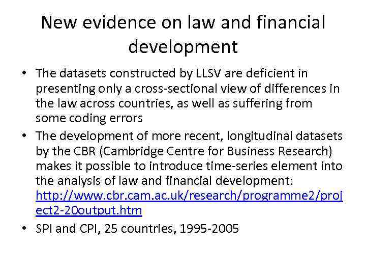 Corporate Law and Economics 3 Does law matter