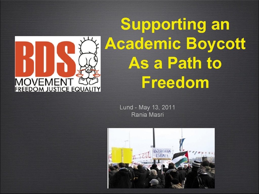 Supporting an Academic Boycott As a Path to