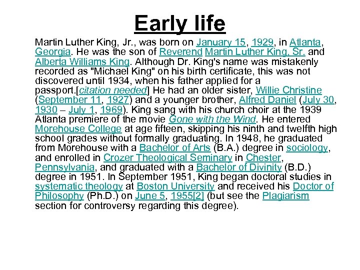 Martin Luther King Jr Martin Luther King Jr