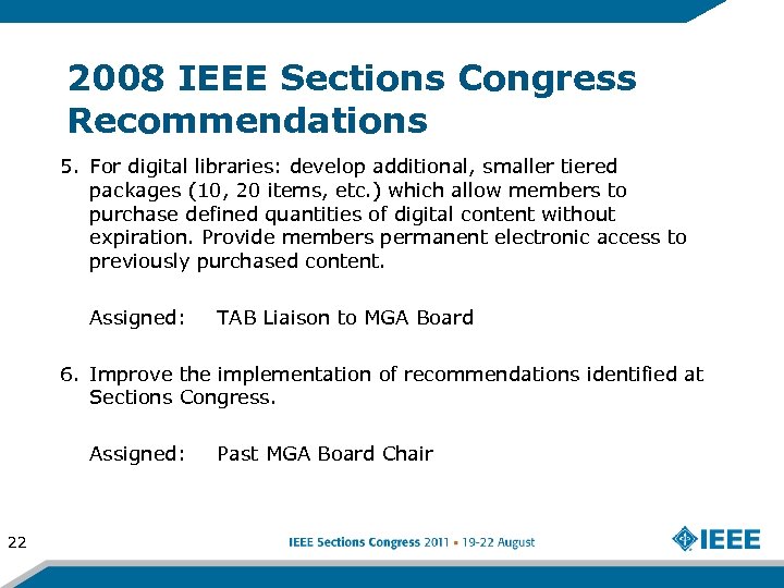 IEEE Sections Congress February 2010 Update for Region