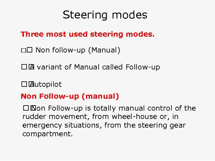 第 12章 舵機 steering gear 第一節 第二節 第三節 第四節