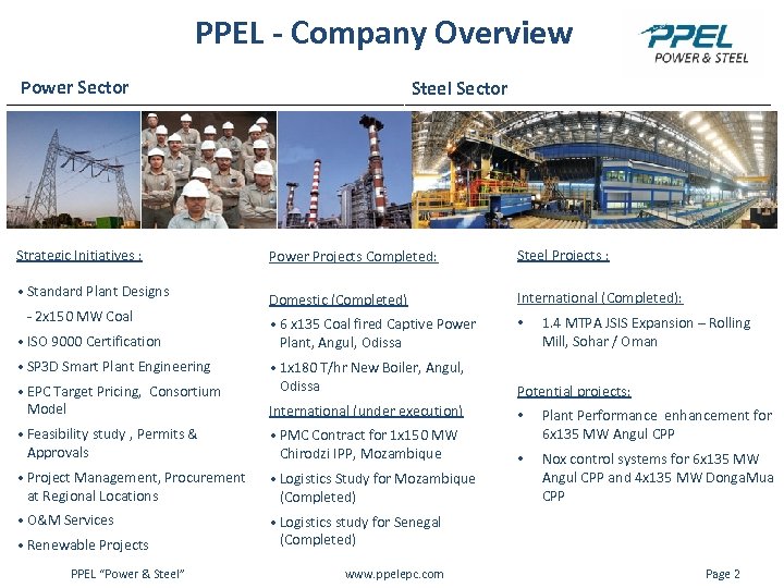 PPEL UAE Company Profile We help customers to