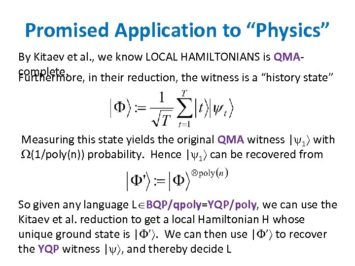 The Power of Quantum Advice Scott Aaronson Andrew
