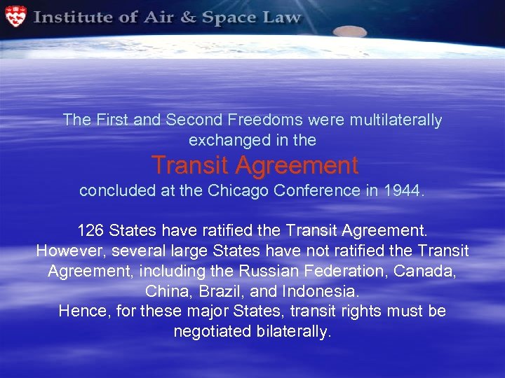 AIR TRAFFIC RIGHTS Deregulation and Liberalization Professor Dr