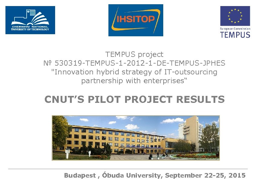 TEMPUS project 530319 -TEMPUS-1 -2012 -1 -DE-TEMPUS-JPHES