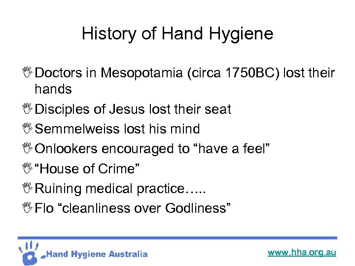 Hand Hygiene for Clinical staff www hha org