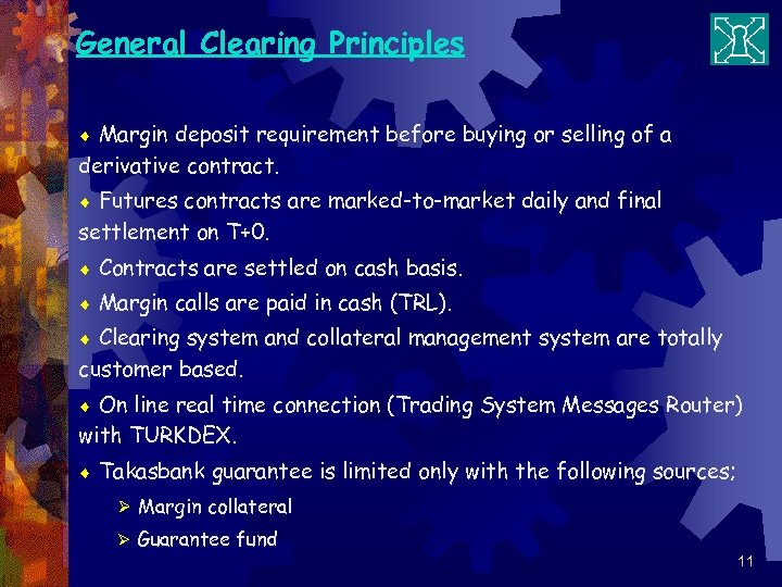 TAKASBANK Derivatives Market Clearing House Operations London December