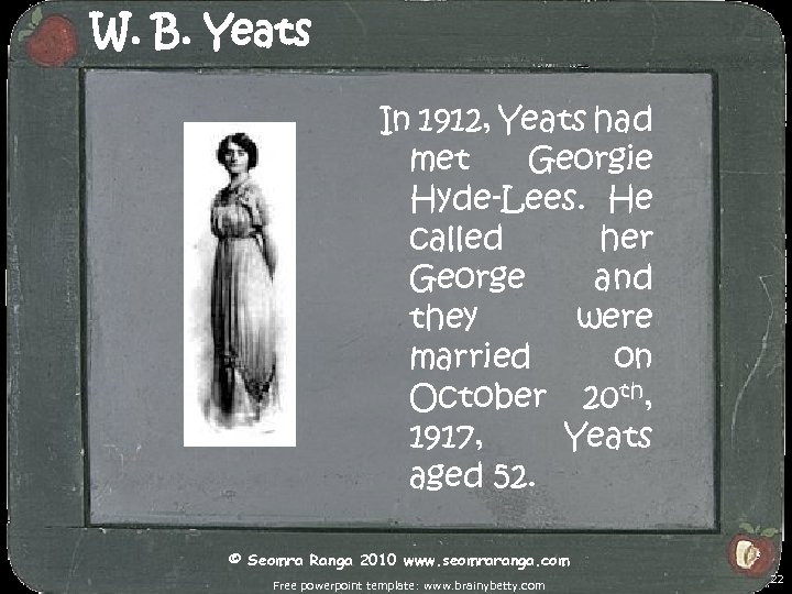 W B Yeats Poet Dramatist Author Seomra