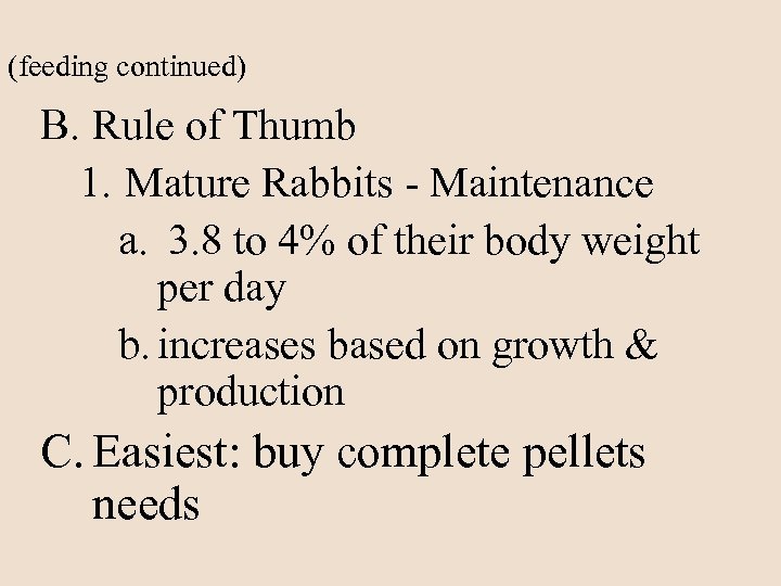 Small Animal Management Rabbits I Terms A