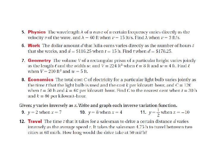 Warm Up Solve each equation 2 4